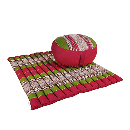 Zafu And Zabuton Red Green Meditation Set 884495462969 | eBay Australia