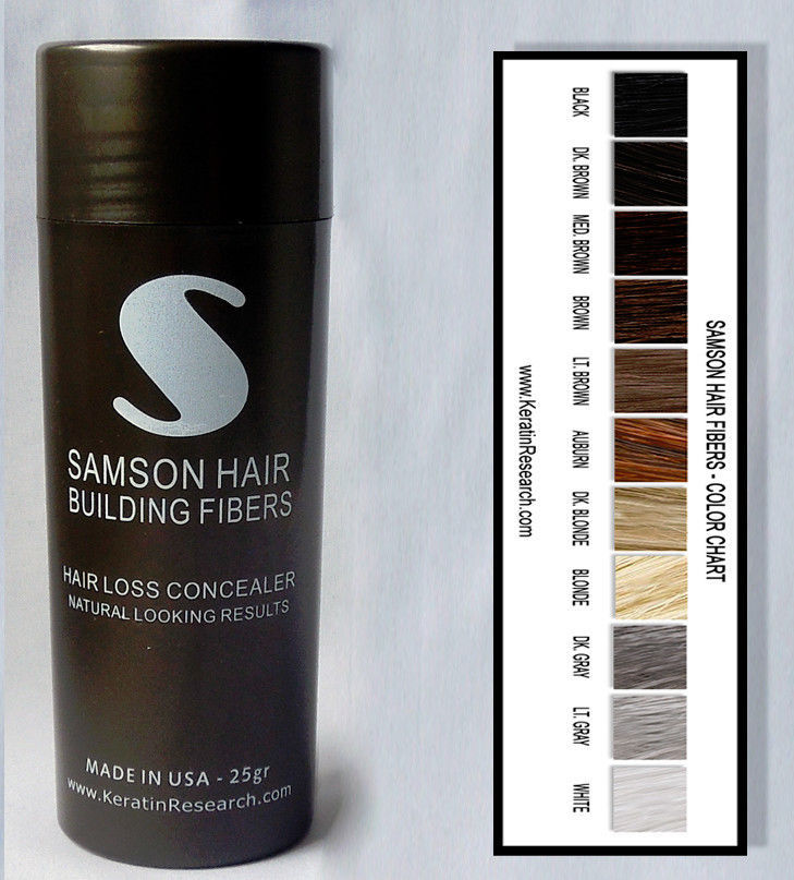 SAMSON Best Hair Loss Concealer Building Fibers BLACK Large 50gr COMBO ...
