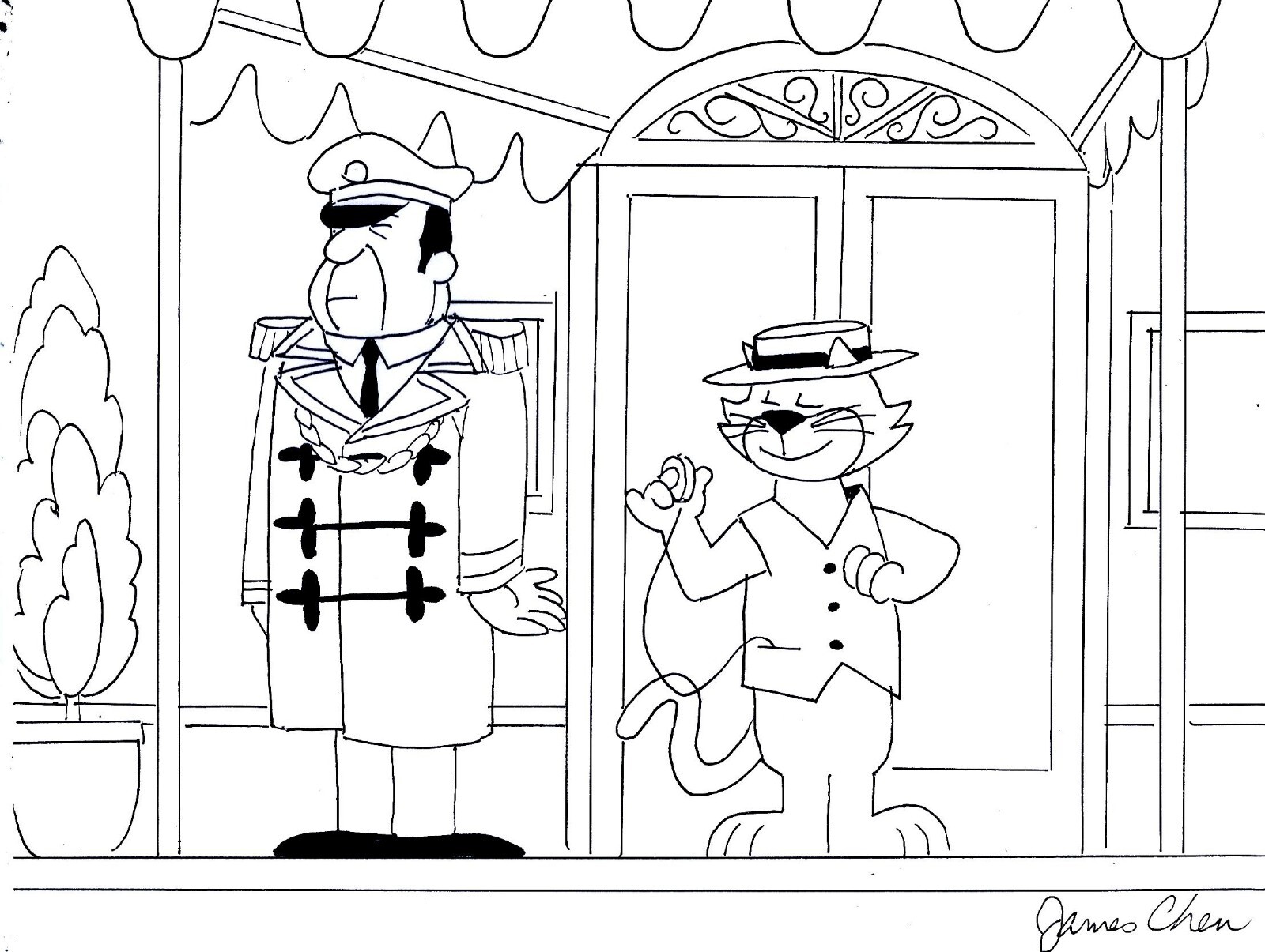 TOP CAT ORIGINAL COMIC ART 24 ON CARD STOCK | eBay