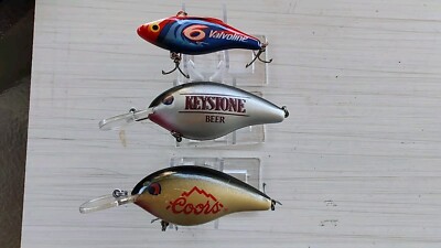#640 Lot Of 3 Novelty Logo, Advertising Fishing Lures Coors, Keystone ...