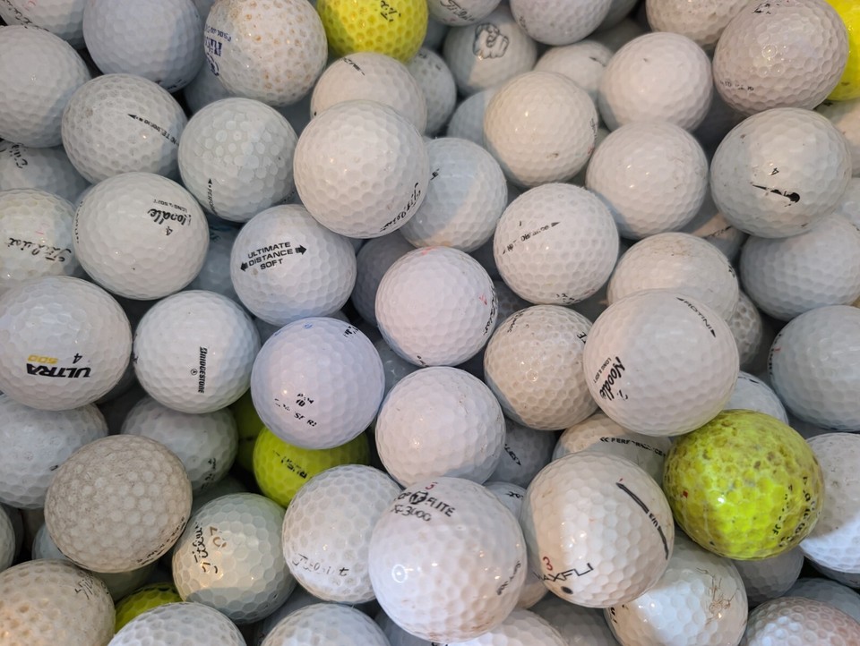 600 Used Range Balls Hit Away Golf Ball Practice Shag Bag D Grade AA | eBay