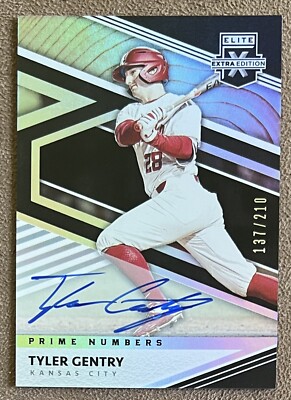 Tyler Gentry 2020 Panini Elite Extra Edition Prime Numbers Autograph ...