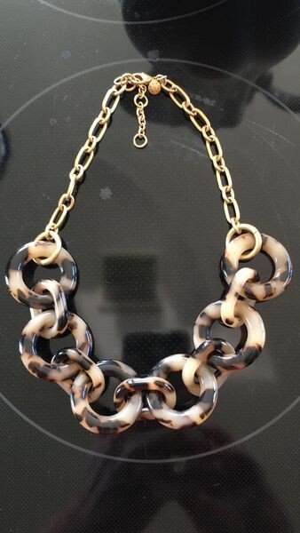 Signed J Crew Faux Tortoise Shell Pattern 17-20" Neck… - Gem