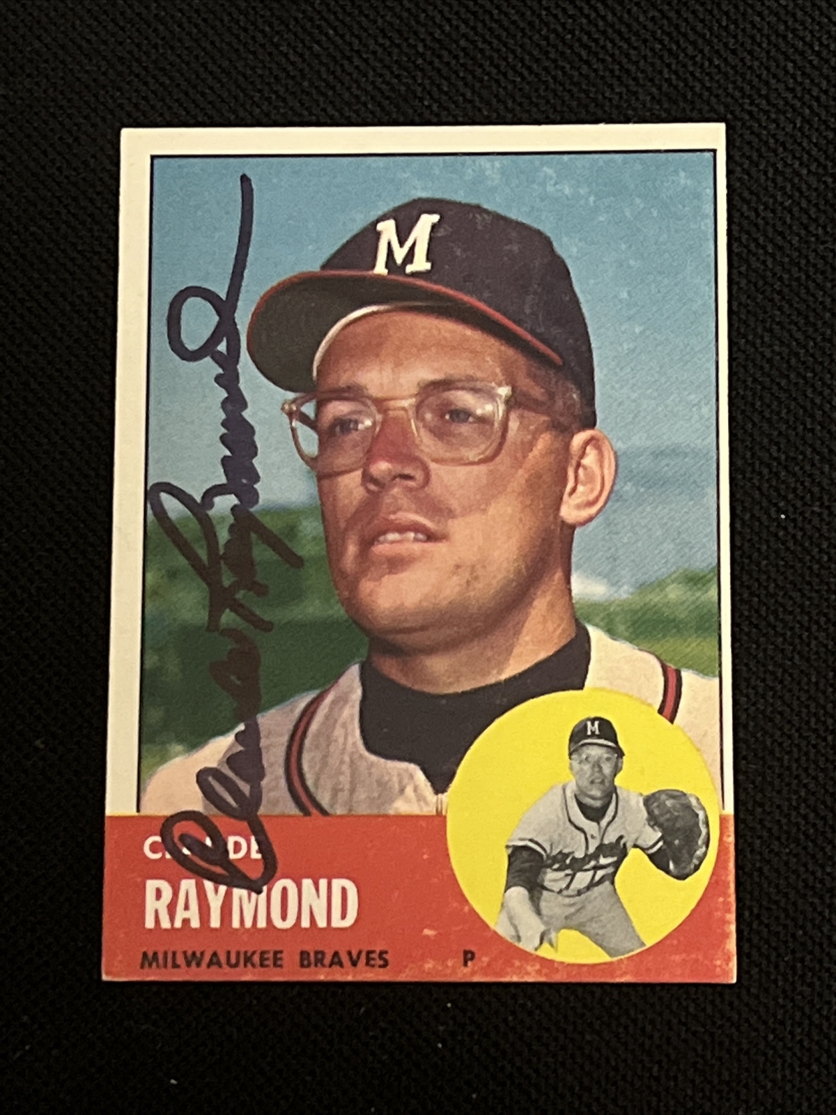 CLAUDE RAYMOND 1963 TOPPS SIGNED AUTOGRAPHED CARD #519 HI# BRAVES | eBay