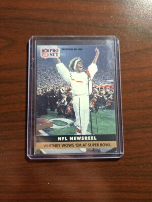 1991 Pro Set NFL NEWSREEL WHITNEY WOWS 'EM AT SUPER BOWL #350 | eBay