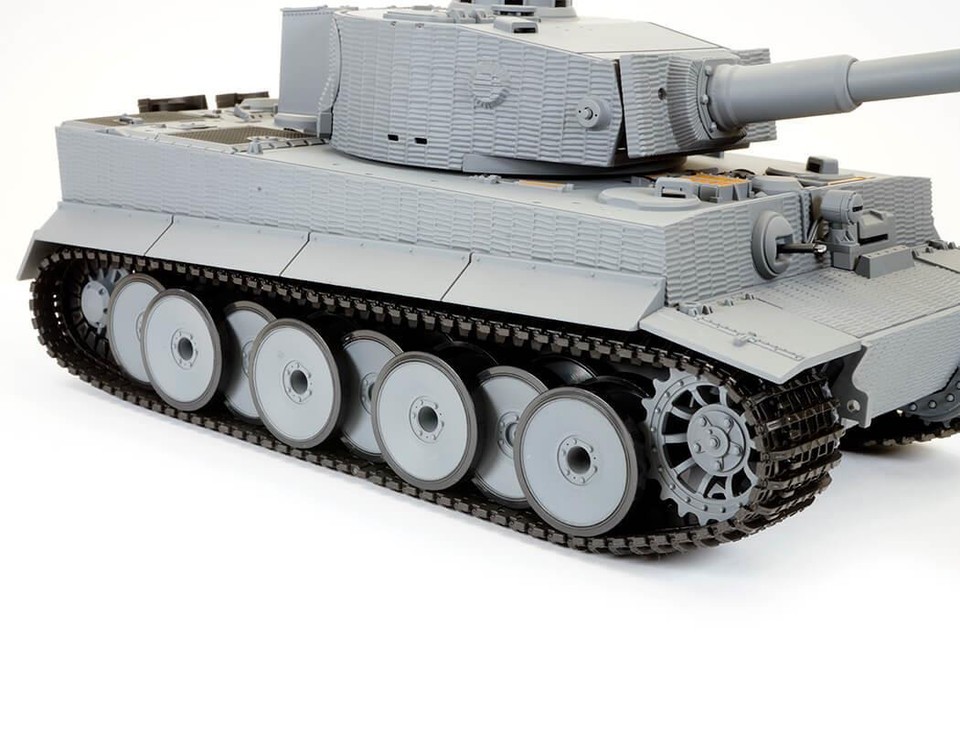 Taigen 1:24 Scale Tiger 1 Ir Battle Tank Late Version- Grey (Base ...