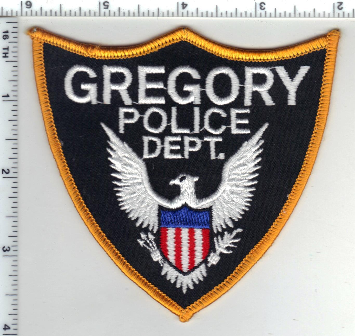 Gregory Police (South Dakota) Shoulder Patch from the 1980's | eBay