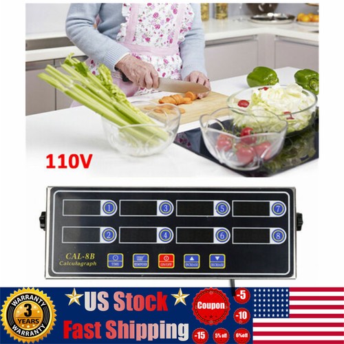 AC110V Commercial 8 Channel Digital Kitchen Timer Deep Fryer Timer Food ...