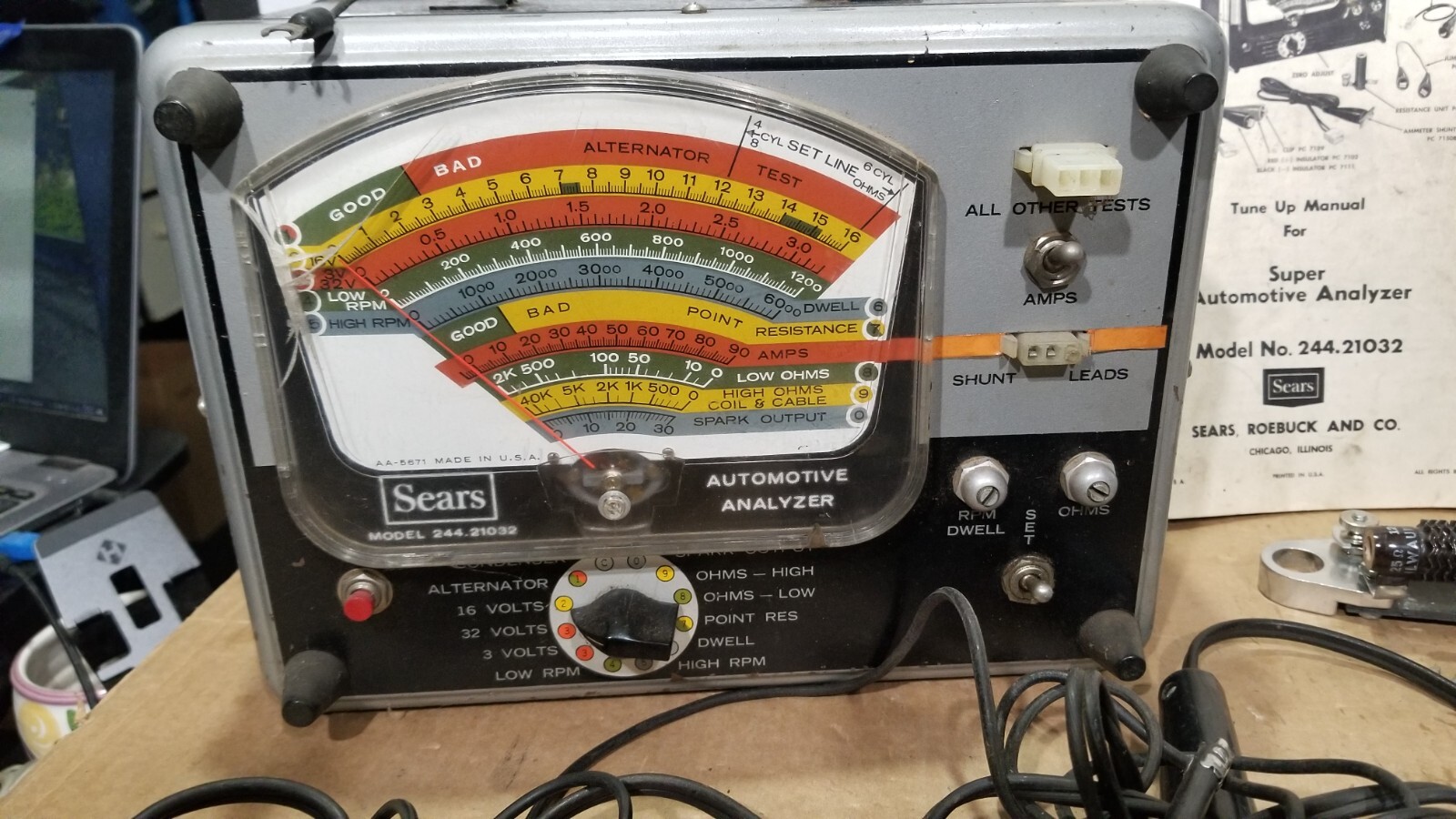 Vintage Sears Penske Super Automotive Analyzer 244.21032 Made In USA | eBay