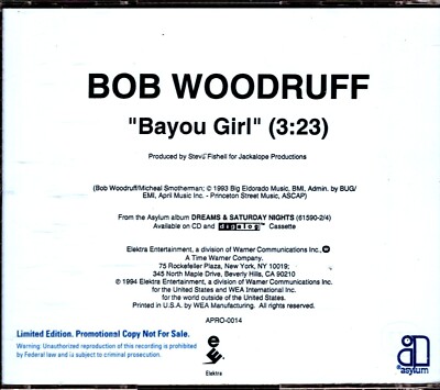 Bob Woodruff - Bayou Girl - PROMO CD Single | eBay