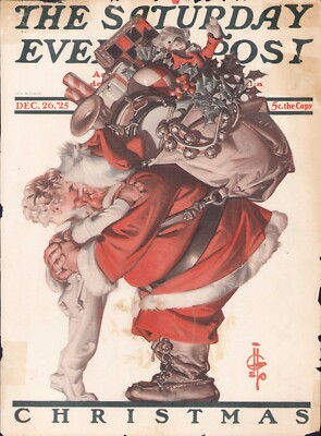 DEC 26 1925 Christmas Santa Leyendecker SATURDAY EVENING POST COVER ...