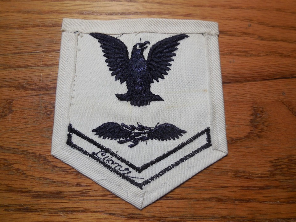 WWII ERA US NAVY AVIATION RADIOMAN P.O. 3RD CLASS WHITE RATE PATCH ...
