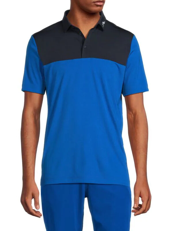 J Lindeberg Mens Jeff Regular Fit Golf Polo GMJT06474 Blue Med Lg XL ...