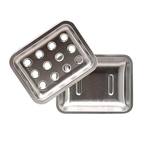 Large Size Stainless Steel Soap Dish | Countertop Metal Soap Holder ...
