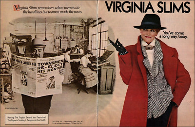 1984 Vintage ad Virginia Slims retro Cigarettes Newspaper Sexy Model 06 ...