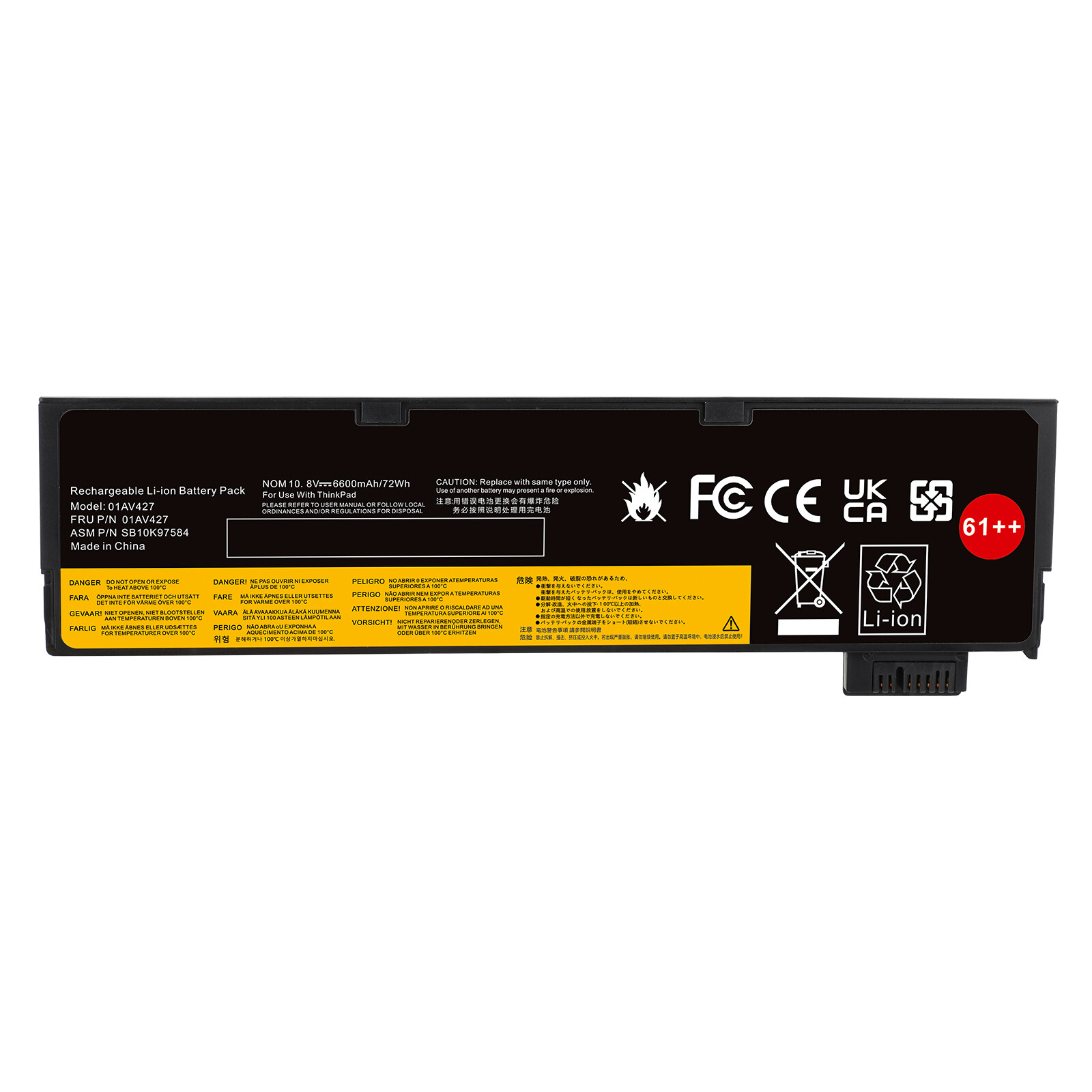 61++ Battery for Lenovo ThinkPad T470 T480 T570 T580 01AV492 01AV423 ...