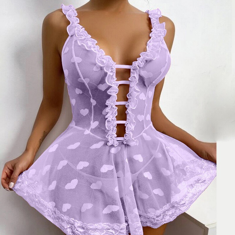 Damen Sexy Spitze Negligee Dessous Reizwäsche Nachtwäsche Unterwäsche