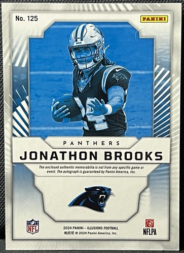 2024 Panini Illusions Jonathan Brooks RC Auto First Impressions RPA ...