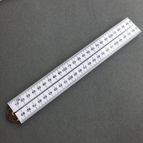 1 Metre Metric Folding Ruler Plastic Bevelled Edge Carpenters 1 Meter ...