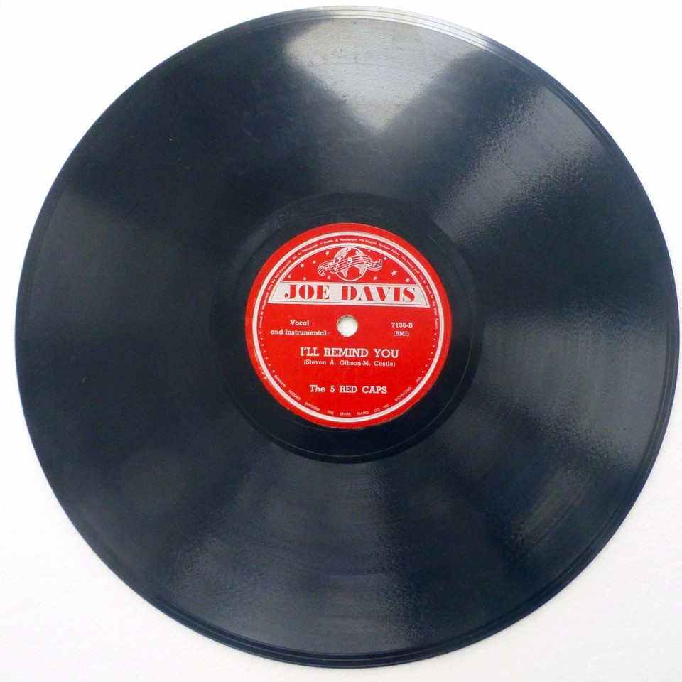 5 RED CAPS 78 MY EVERLASTING LOVE FOR YOU on Joe Davis Records in VG+ ...