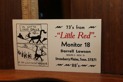 Vintage QSL Card Darrell Lawson Strawberry Plains Tennessee | eBay