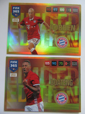 Adrenalyn XL FIFA 365 2017 - Robben + Boateng - Bayern Limited Edition ...