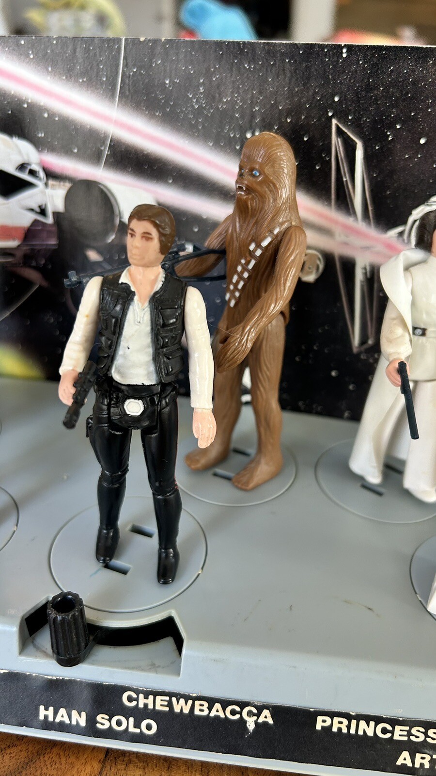 Vintage Star Wars First 12 Action Figures with Weapons Mail-Away Stand ...