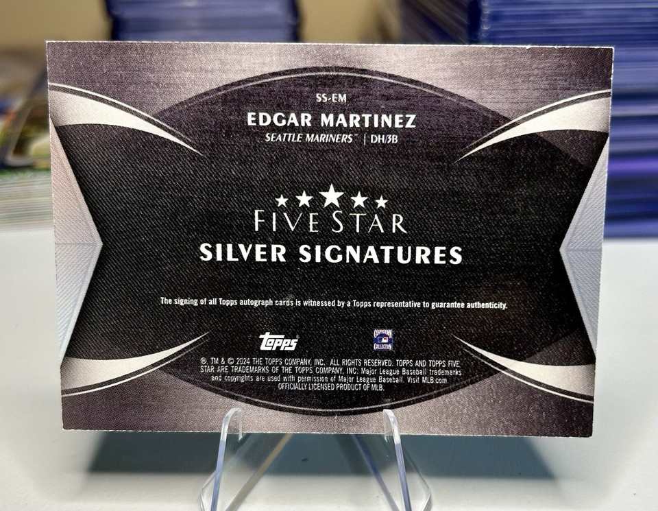 2024 Topps Five Star Silver Signatures Edgar Martinez Auto #33/40 | eBay