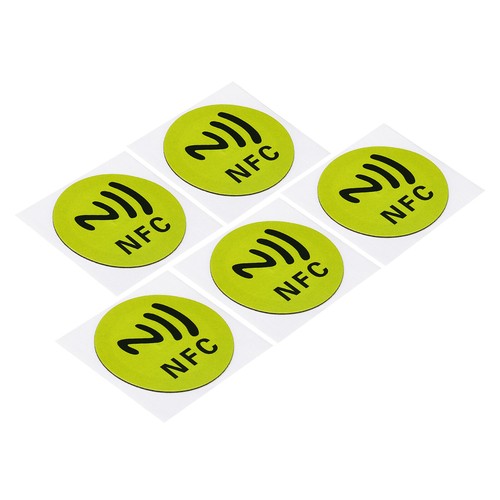 5Pcs NFC Stickers NFC213 Tag Sticker 144 Bytes Blank Round NFC Tags ...