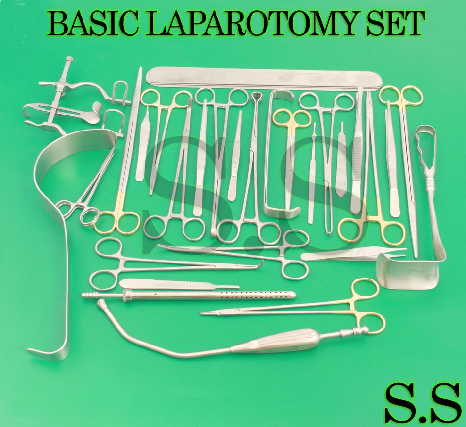 Basic Laparotomy Set 104 Pcs Surgical Instruments Surgery Medical ...
