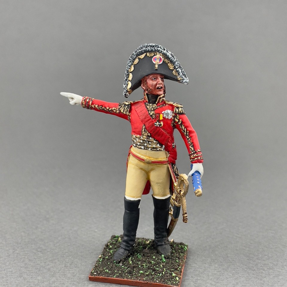 Painted French Marshal Jean Lannes, Napoleonic metal figure 1/30 VID ...