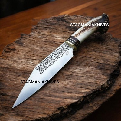 Hand Forged J2 Steel Hunting Viking Anglo Saxon Seax Bowie Knife Crown ...