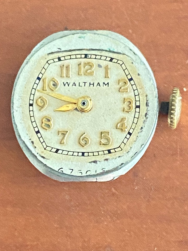 VINTAGE LADIES WALTHAM WRIST WATCH MOVEMENT, CAL. 675, NOT RUNNING, BAD ...