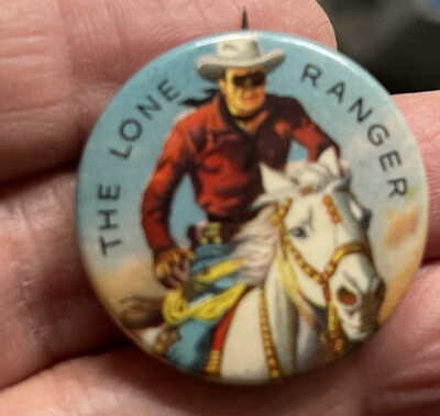 ORIGINAL CIRCA 1930S-1940S THE LONE RANGER PINBACK BUTTON 1 1/4 ...