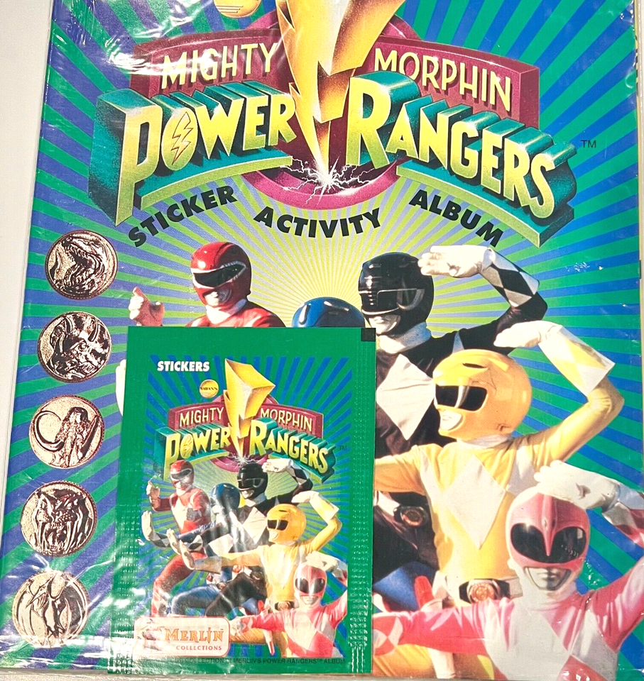 Vintage Mighty Morphin Power Rangers 1994 Sticker & Activity Album ...