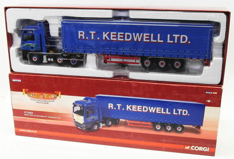 Corgi 1/50 Scale Model Truck CC13423 - MAN TGA Curtainside - R.T ...