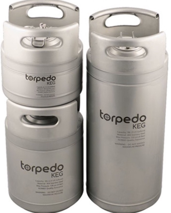Torpedo Ball Lock Corny Kegs (Stackable Kegs) homebrew stainless steel ...