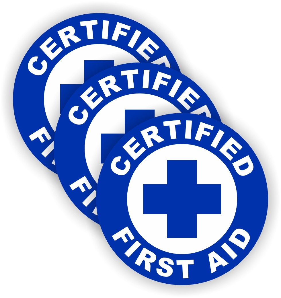 Certified First Aid Hard Hat Stickers AED EMT Firefighter Rescue Helmet ...