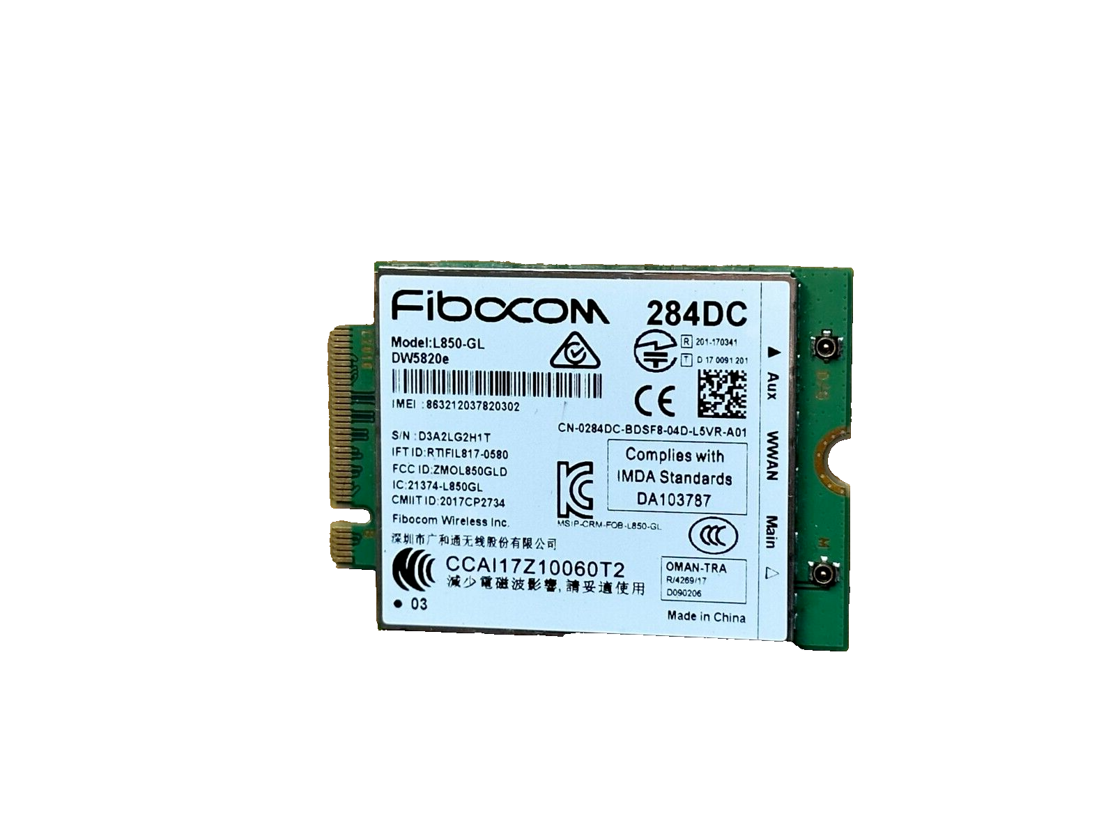 UNLOCKED ️For Dell Fibocom 284DC L850-GL DW5820e LTE 4G WWAN | eBay