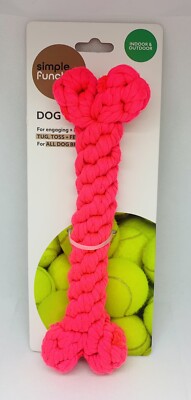 Simple Function Dog Toy Bone Rope Pink NEW!!! | eBay