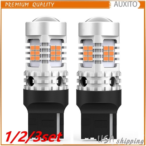 AUXITO Amber 7443 LED 7440 Front Signal Light Turn No Bulb Hyper Flash ...