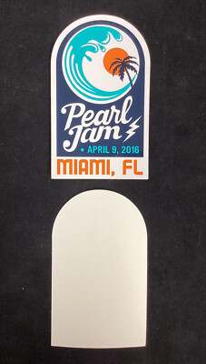 Pearl Jam Sticker Miami Florida 4/9/16 Lightning Bolt Tour 2016 NA ...
