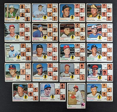 1973 Topps Baseball Managers Lot 20 Cards | eBay