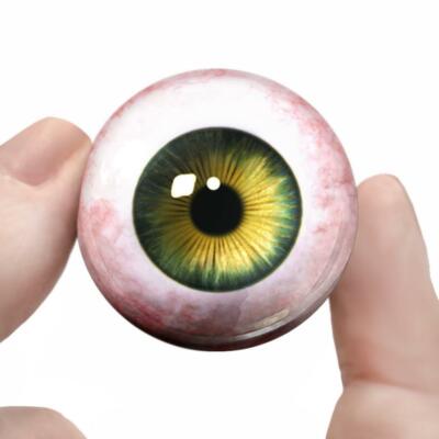 Human Glass Eyes Realistic Doll Oddity Green Eyeball Set 35mm | eBay