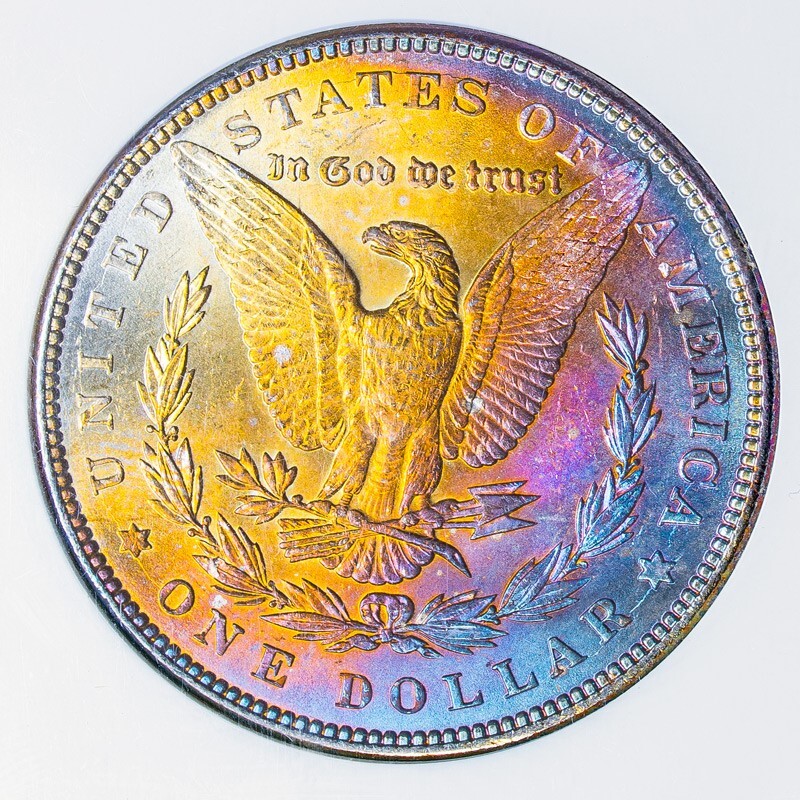 1887-P NGC MS64* STAR MORGAN $ FAMOUS BATTLE CREEK COLL!! RAINBOW ...