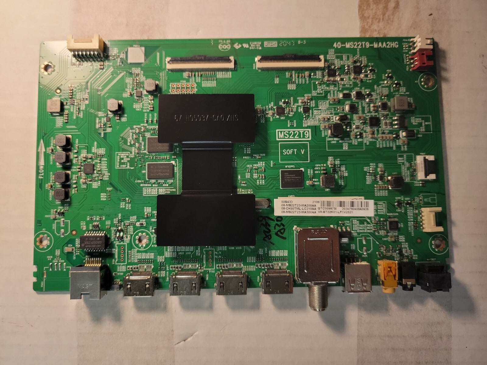 TCL 50S431 50S433 MAIN BOARD PN: 08-CH50TML-LC210AA 08-MS22T23-MA200AA ...