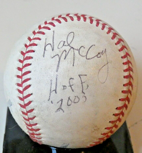 HAL McCOY - Autographed MLB BASEBALL - Cincinnati REDS Writer- 2003 ...