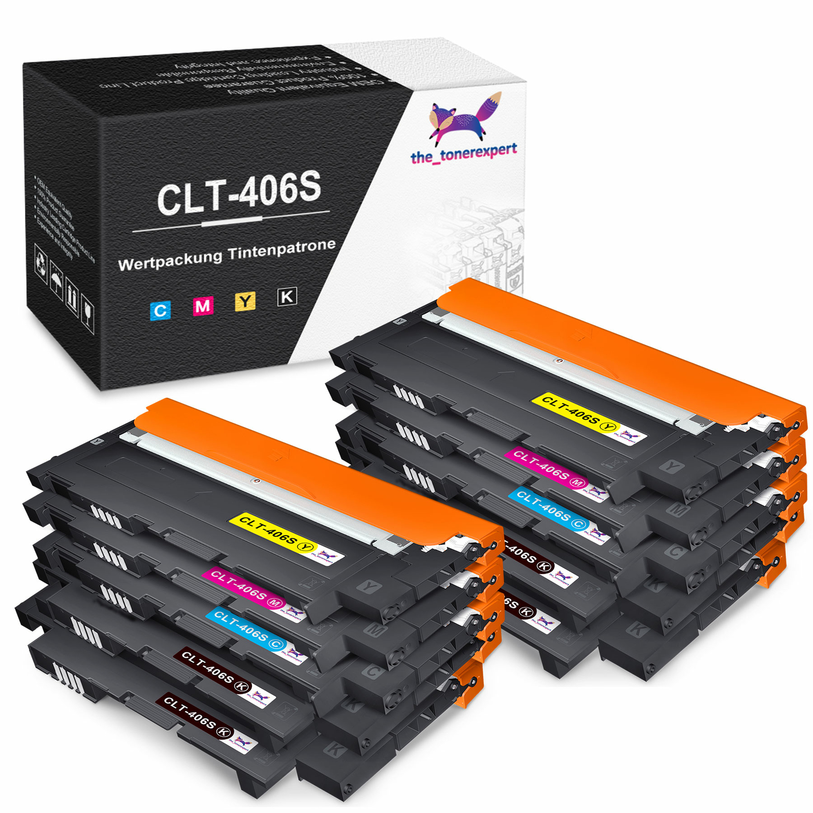 CLT-406S K406S Toner Lot For Samsung Xpress C410W C460FW CLP-365W CLX ...