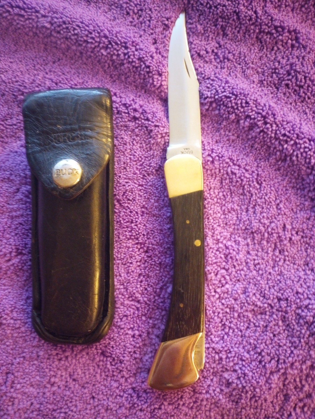 Vintage 1967 Buck 110 Folding Blade Knife 2 Inverted Liner V3V3 w ...