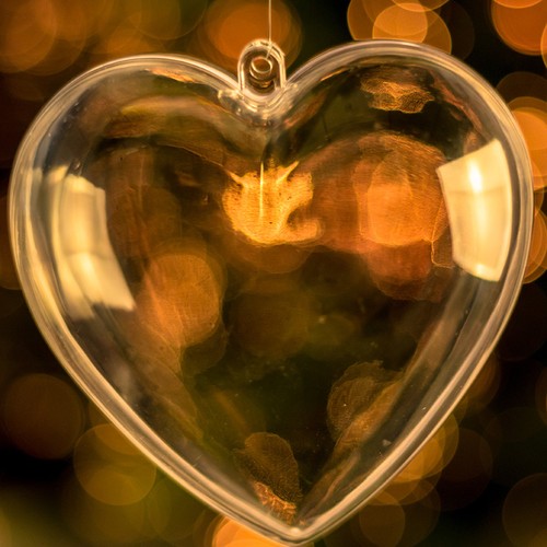 100mm Fillable Heart Shaped clear fillable container x1 valentines day ...